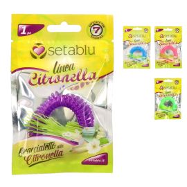 SETABLU BRACCIALE ALLA CITRONELLA ANTIZANZARE COLORATO