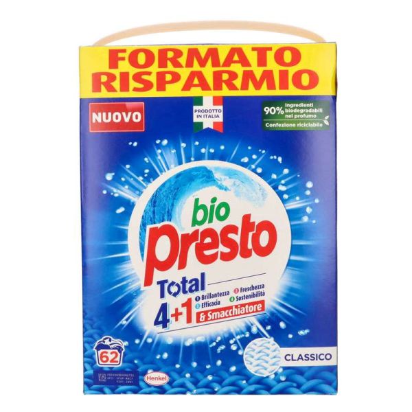 Bio Presto Detersivo In Polvere 62 Lavaggi | Franzy's