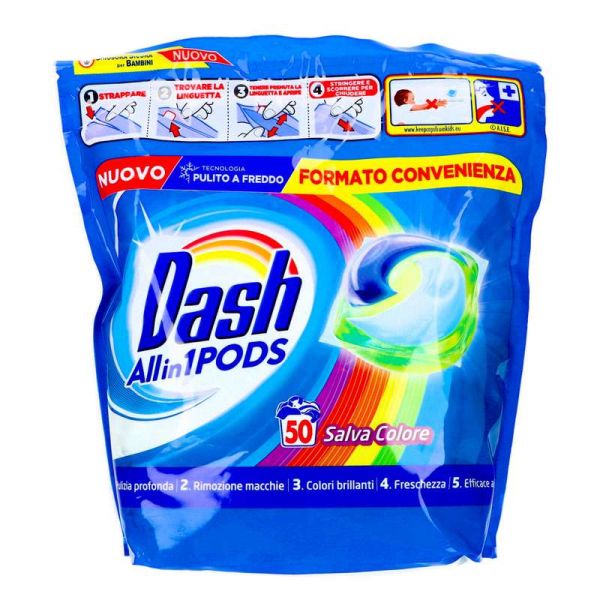 DASH PODS ALLIN1 NDETERSIVO LAVATRICE COLORE 50 LAVAGGI