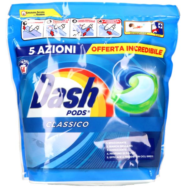 Dash Detersivo Pods Regolare 64 Lav. | Franzy's