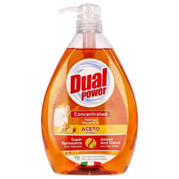 Dual Power Detersivo Piatti Gel 1lt Aceto | Franzy's