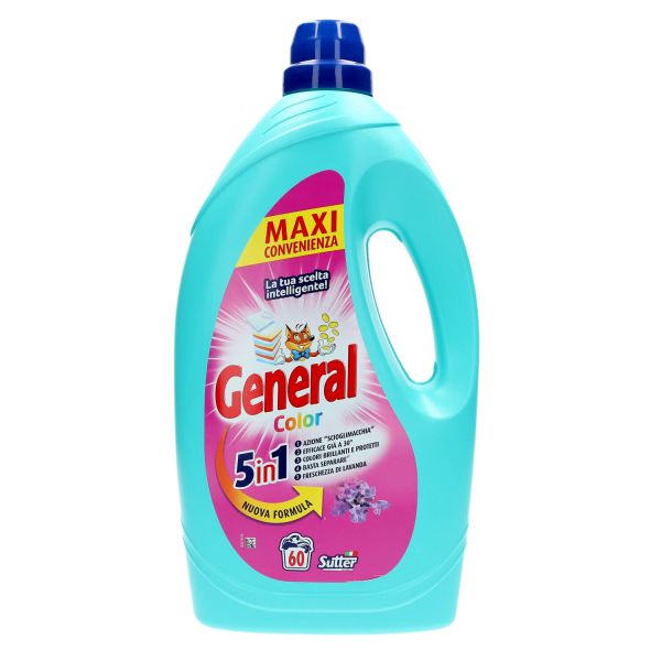 GENERAL DETERSIVO LIQUIDO LAVATRICE COLOR 60 LAVAGGI