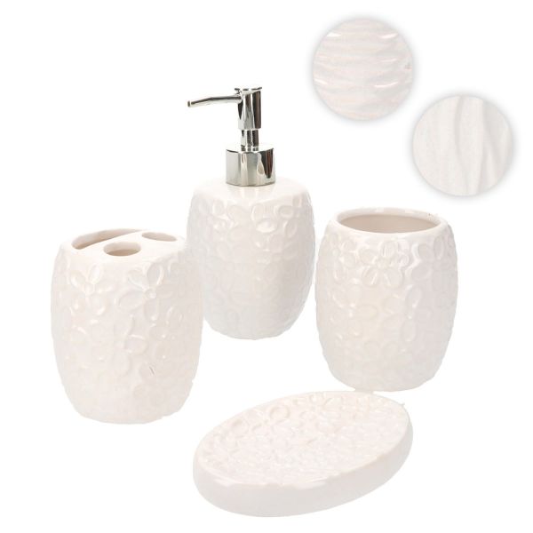 GICOS SET BAGNO 4PZ IN CERAMICA BIANCO