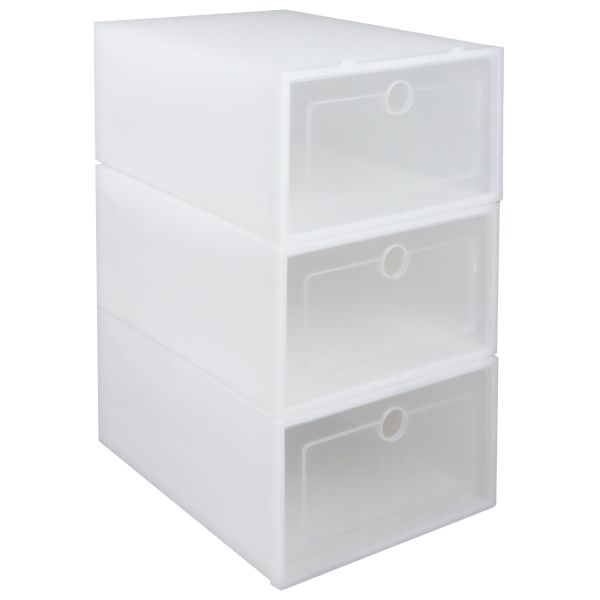 Vallis Set 3 Box Scarpe 24x33x13.5cm Bianco | Franzy's