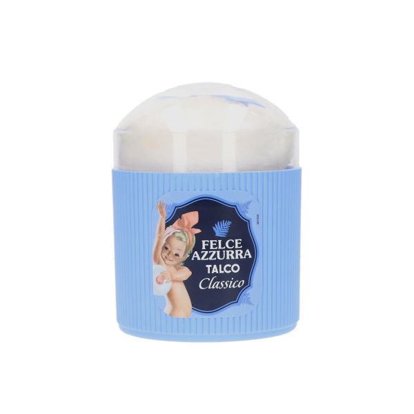 TALCO CLASSICO FELCE AZZURRA CON PIUMINO 250GR