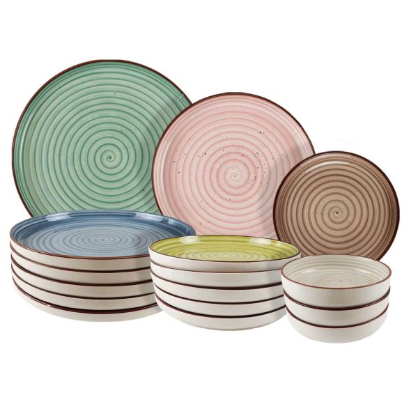 TOGNANA SERVIZIO DI PIATTI 18PZ URBAN PASTEL